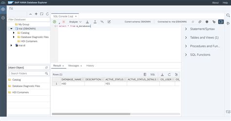 Solved Hana Database Explorer Sap Community
