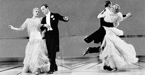 Fred Astaire And Ginger Rogers Dancing “cheek To Cheek In The Film Top