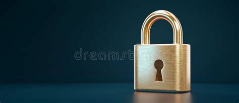 Digital Data Protection Theme With A Small Padlock On Dark Blue