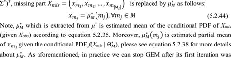 E Step And M Step Of GEM Algorithm For Handling Missing Data Given Download Scientific