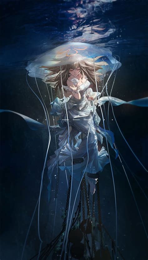 Anime Girl In Water Sad