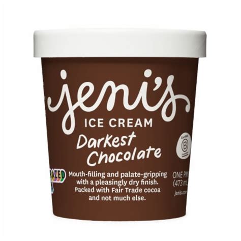 Jenis Darkest Chocolate Ice Cream Pint 16 Oz Ralphs