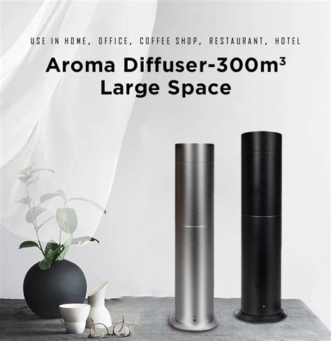 Mini Portable Scent Diffuser Tower With Remote Control Silver Small
