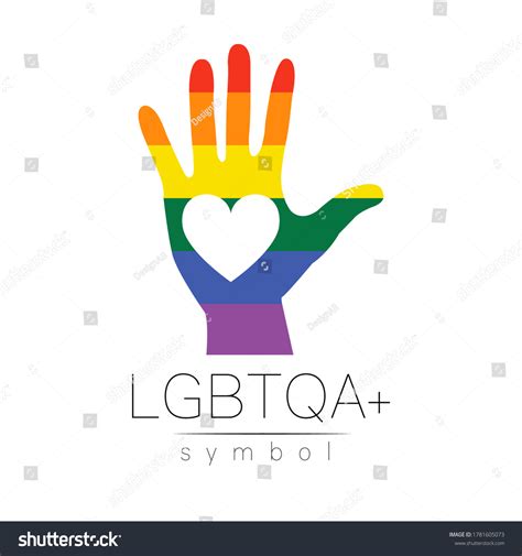 Vector Lgbtqa Logo Symbol Pride Flag Vetor Stock Livre De Direitos