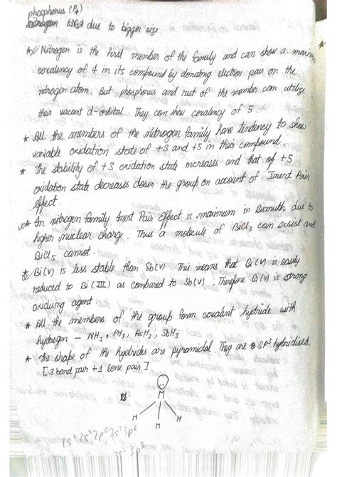 Solution The P Block Elements Full Handwritten Notesclass 12ncert