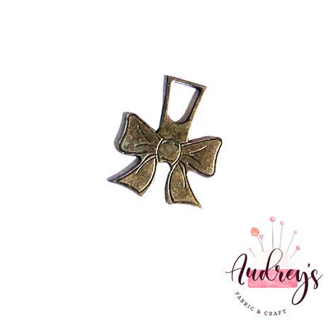Bow Zipper Pull Antique Brass