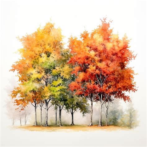 Premium Photo Captivating White Background Tree Collage Illustration