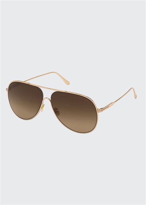 Balenciaga Slim Metal Mirrored Rectangle Sunglasses Bergdorf Goodman