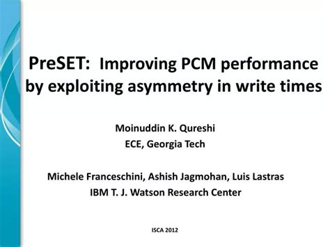Ppt Moinuddin K Qureshi Ece Georgia Tech Powerpoint Presentation Free Download Id 1564019