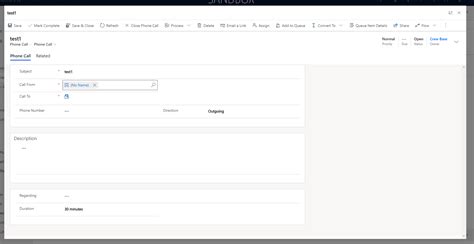 Bug When Writing A Test Case On An Activity Entity Eg Phone Call