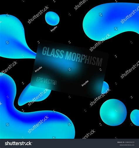 Glassmorphism Concept 3d Geometric Shapes Frosted Stock Vector Royalty Free 2180193233