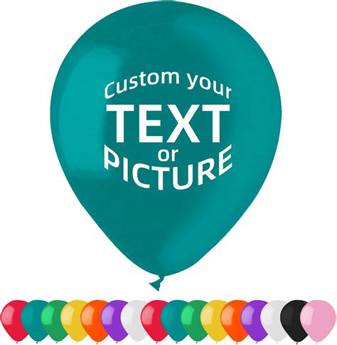 100 Pcs Personalized Latex Balloons Custom Printed