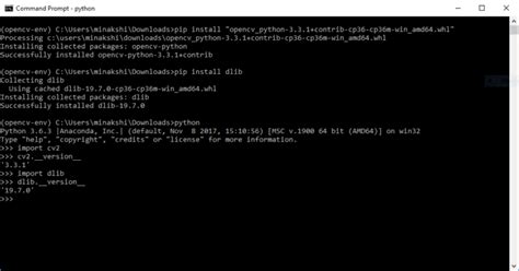 Install Opencv 3 And Dlib On Windows Python Only Learnopencv Riset