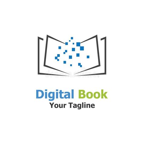 Technology Modern Digital Book Logo Vector Icon Illustration Design