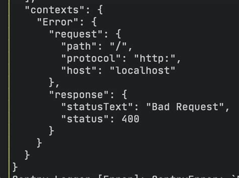 Extraerrordata Axioserror Dont Work · Issue 4022 · Getsentrysentry