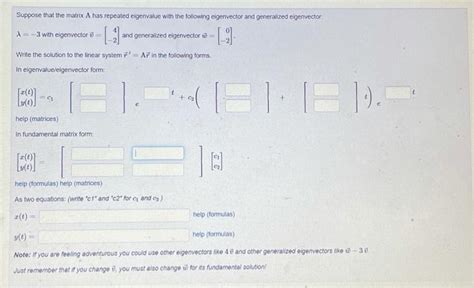Solved Suppose That The Matrix Λ Has Repeated Eigenvalue