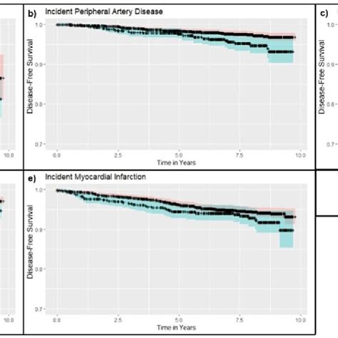 Individual Outcome Disease Free Survival Curves Compared Between