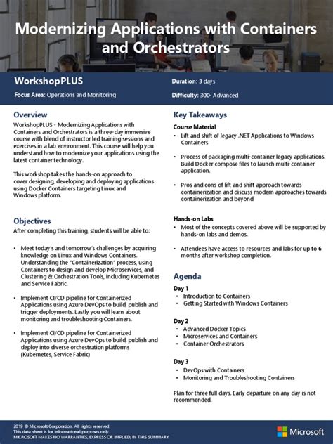 Workshopplus Modernizing Applications With Containers And Orchestrators Pdf Microsoft