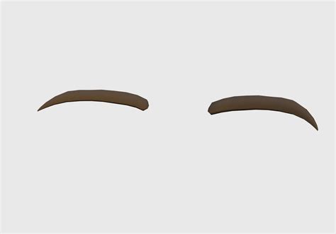 Cartoon Basic Eyebrow V112 3d Model By Nickianimations