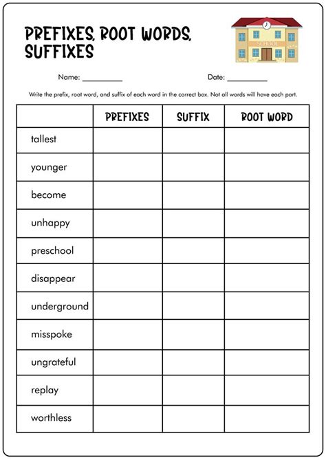 19 Free Printable Prefix Worksheets 4th Grade
