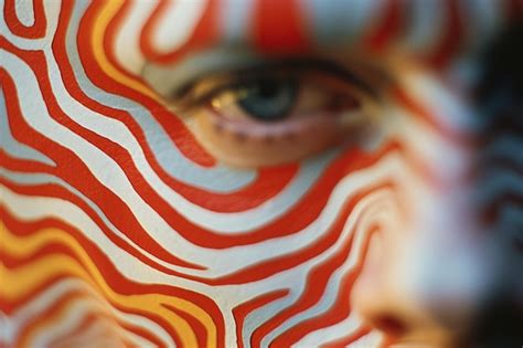 closeup of a person within abstract patterns resembling a cognitive