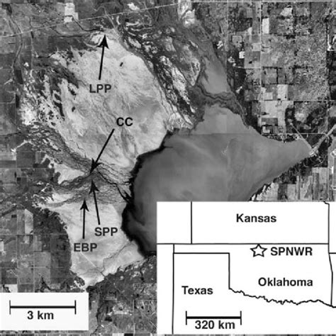Map Showing Aerial Photo Of The Salt Plains National Wildlife Refuge Download Scientific