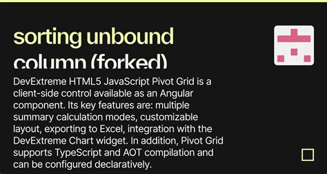Sorting Unbound Column Forked Codesandbox