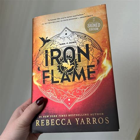 Iron Flame First Edition Sprayed Edges Signed By Rebecca Yarros