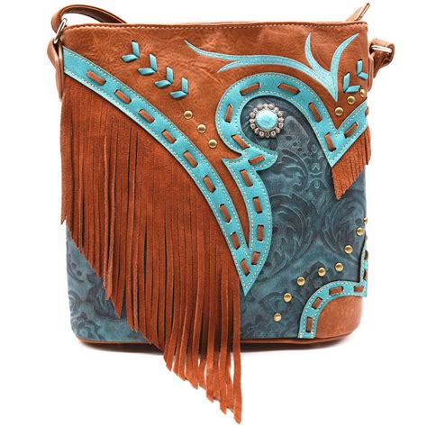Western Style Cowgirl Fringe Crossbody Handbag Women Purse Single