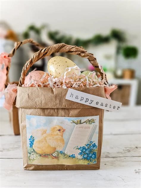 Easy Paper Bag Easter Baskets Diy Beautify Creating Beauty At Home