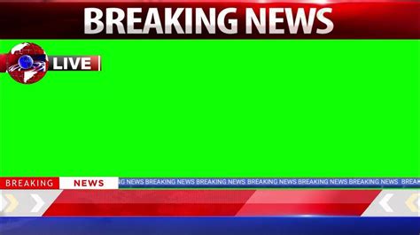 Breaking News Live Frame Templatecomplete News Tickers Setupgreen Screenchroma Key News Website