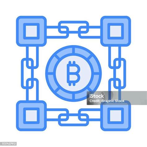 Bitcoin Blockchain Vector Design Isolated On White Background Stock