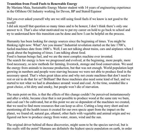 I Wrote This As An Assignment To One Of My Classes They Encouraged Us