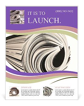 Rolled Up Business Journal Flyer Template And Design Id 0000018956