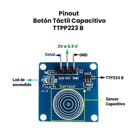 Sensor Capacitivo Ttp223b Sensor Touch Arduino Robot Electronica