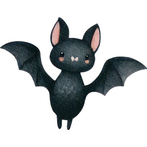 Bats Flying Or Hanging Upside Down Adorable Watercolor Nursery Clipart