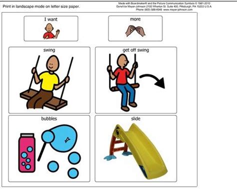 Boardmaker Online Communication Board For Playground