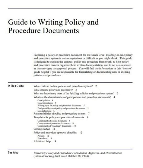 Procedural Manual Template