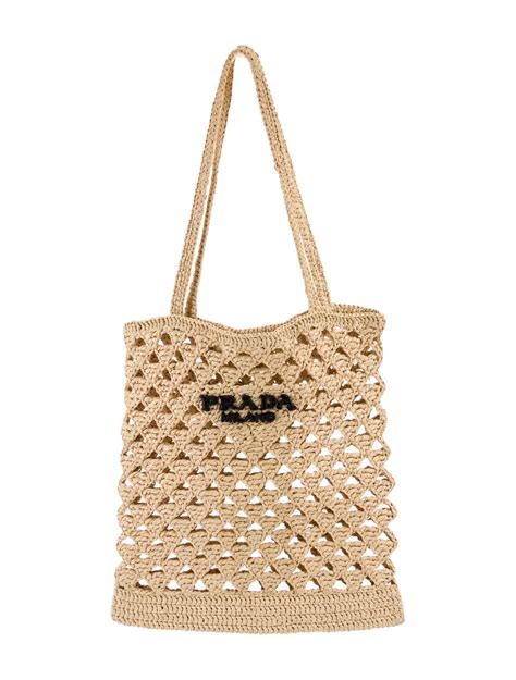 Prada Raffia Grass Tote Neutrals Totes Handbags Pra1116797 The