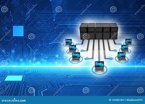 Global Computer Network Communication Concept 3d Render Stock