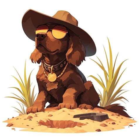 Premium Vector Cocker Jack Digging For Buried Treasure