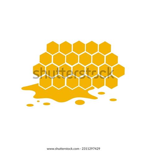 Honeycomb Structure Hexagonal Cells That Honey Stock Vector Royalty