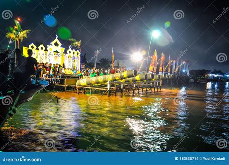 Meriam Karbit Is A Traditional Cannon Made Of Bamboo Wood Editorial Stock Image Image Of
