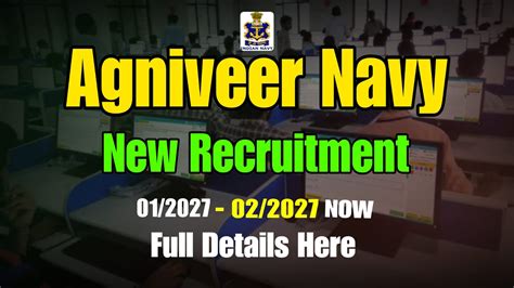 Agniveer Navy Ssr 2027 Notification Full Details Ufjus Com