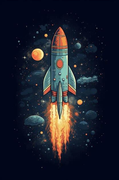 Premium Ai Image A Space Rocket With A Red Circle On The Bottom