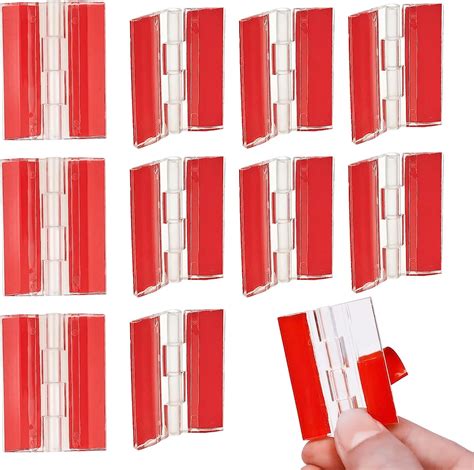 16 Pcs Clear Mini Plastic Hinges For Plexiglass Clear Small Hinges