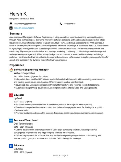 linkedin profile harsh kumar pdf software software as a service