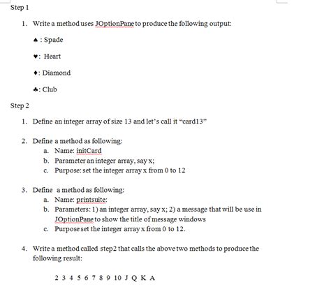 Solved Write A Method Uses JOptionPane To Produce The Chegg Com