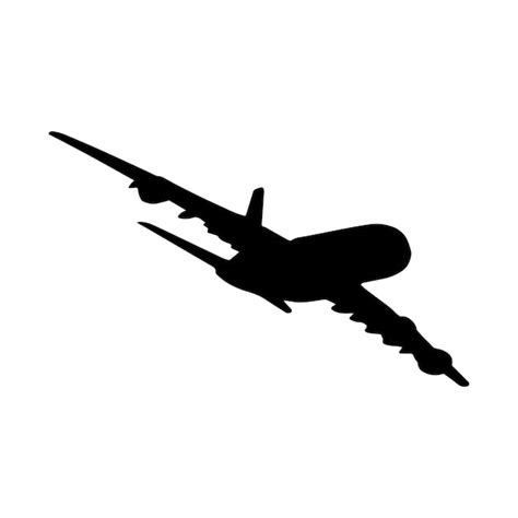 Airplane Silhouette Clip Art Silhouette Of Airplane At Getdrawings