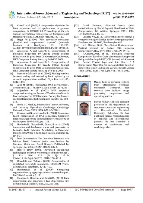 Design And Implementation Of A Dna Compression Algorithm Pdf